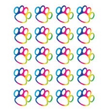 Rainbow Paw Prints Accents - TCR5391 | Teacher Created Resources