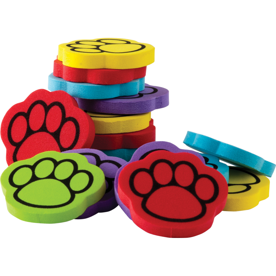 Foam Paw Print Counters - TCR20643 | Teacher Created Resources