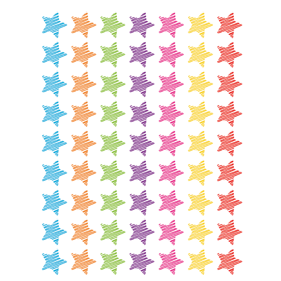 Scribble Stars Mini Stickers - TCR3073 | Teacher Created Resources