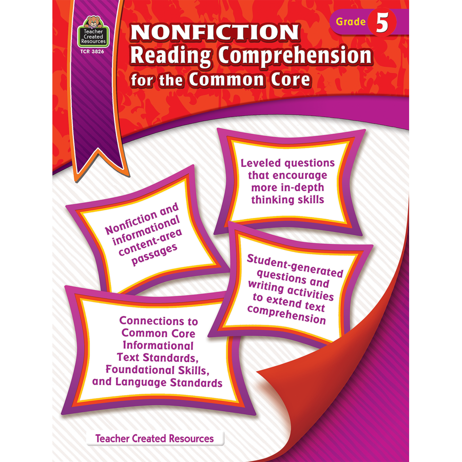 Nonfiction Reading Comprehension For The Common Core Grade 5 TCR3826 Nonfiction Reading Comprehension For The Common Core Grade 5 TCR3826