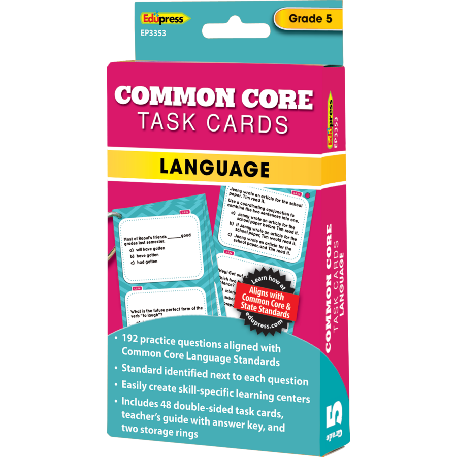 Common Core Language Task Cards Grade 5 - TCR63353 | Teacher Created ...