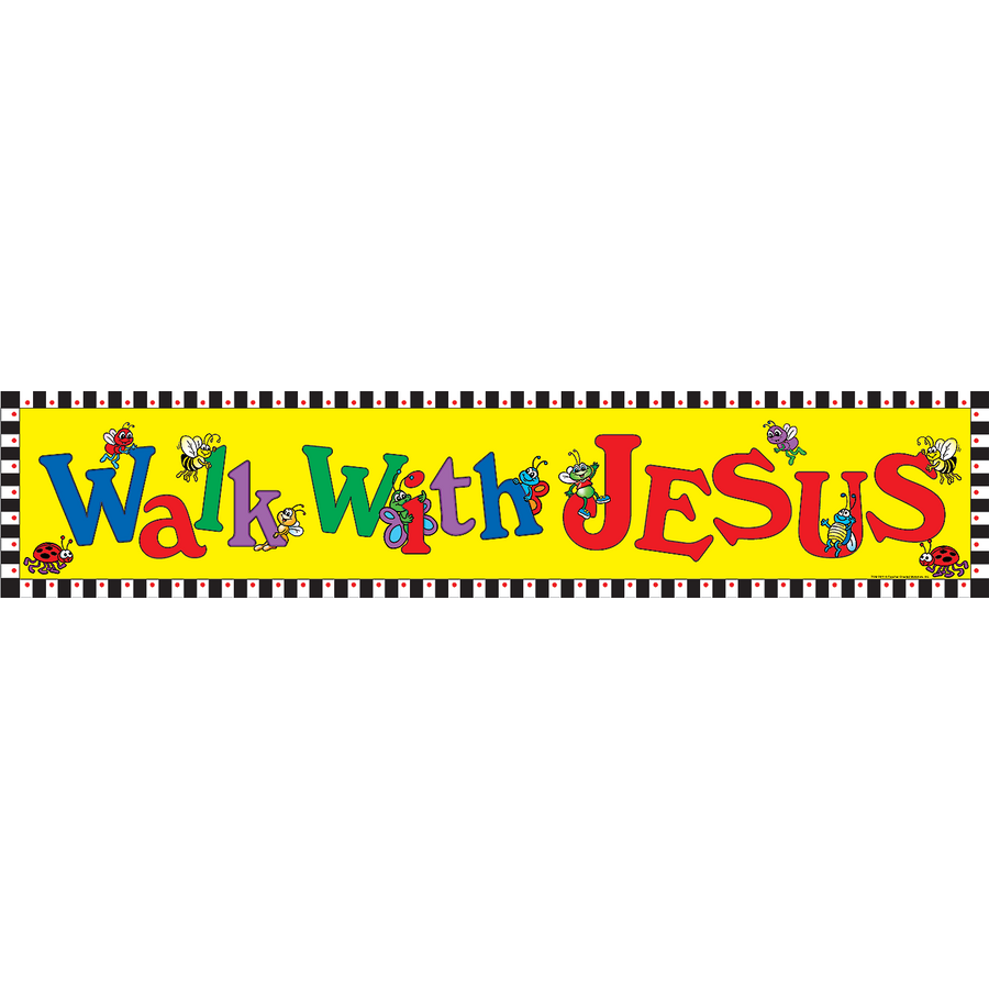 Walk With Jesus Banner - TCR7011 | Teacher Created Resources