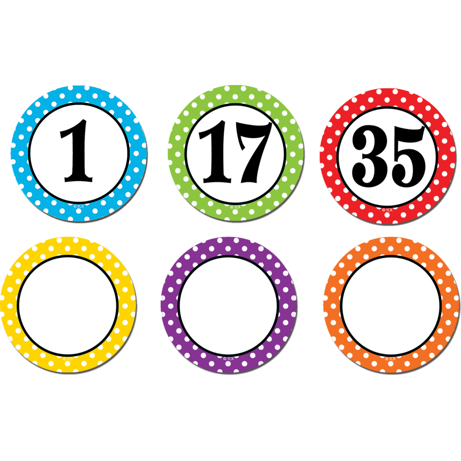 Polka Dots Numbers Magnetic Accents - TCR77211 | Teacher Created Resources Polka Dots Numbers Magnetic Accents - TCR77211 | Teacher Created Resources
