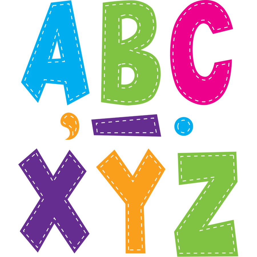 Multi Bright Stitch 7" Fun Font Letters - TCR77281 | Teacher Created ...
