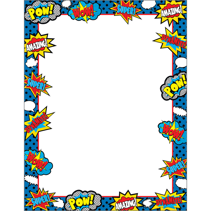 Superhero Blank Chart TCR7796 Teacher Created Resources