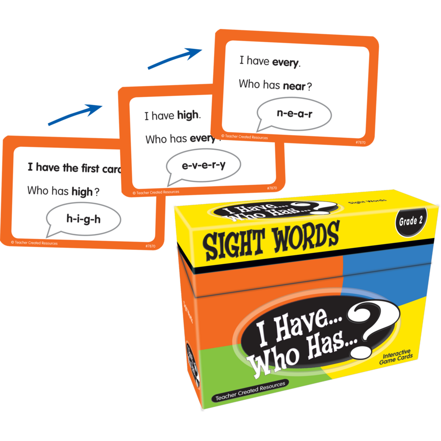 I Have, Who Has Sight Words Game Grade 2 - TCR7870 | Teacher Created ...
