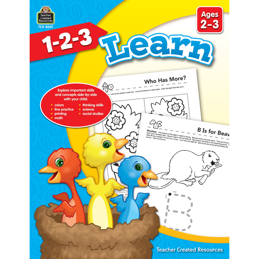 1-2-3 Learn Ages 2-3 - TCR8001 | Teacher Created Resources