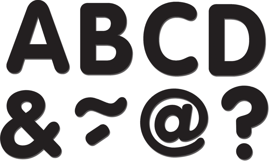 Black Classic 2" Magnetic Letters - TCR77188 « Products | Teacher ...