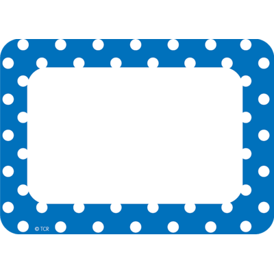 Blue Polka Dots Name Tags/Labels - TCR5585 | Teacher Created Resources