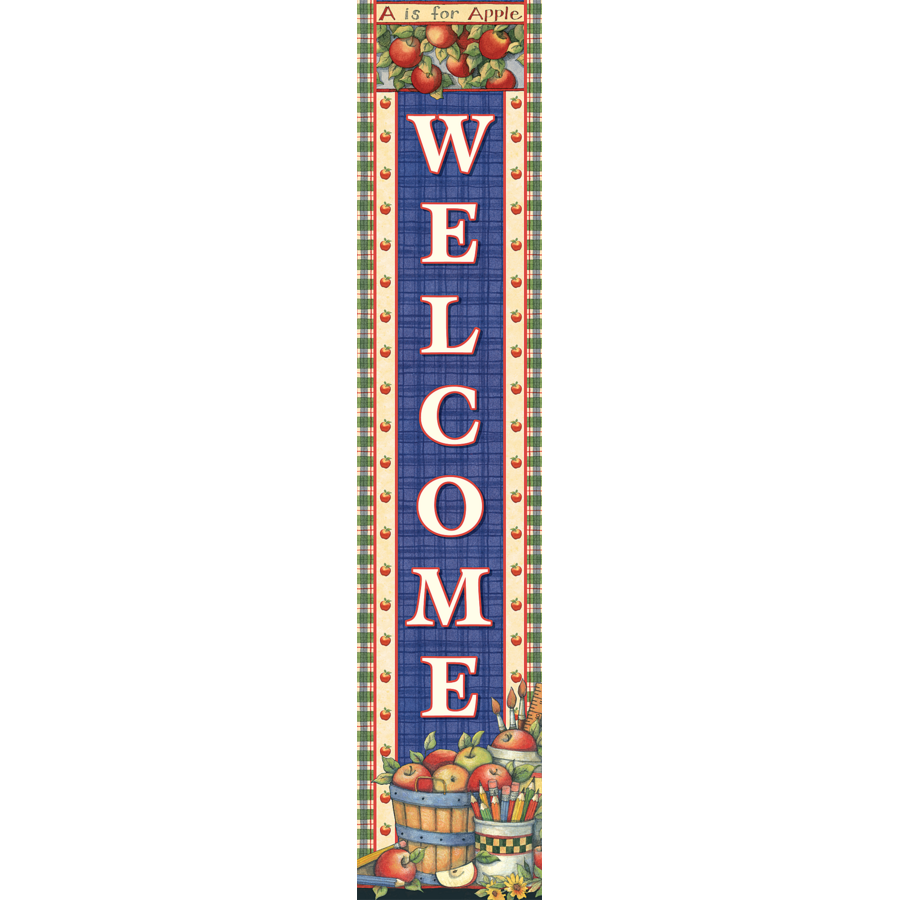 Apples Welcome Vertical Banner from Susan Winget - TCR4460 | Teacher ...