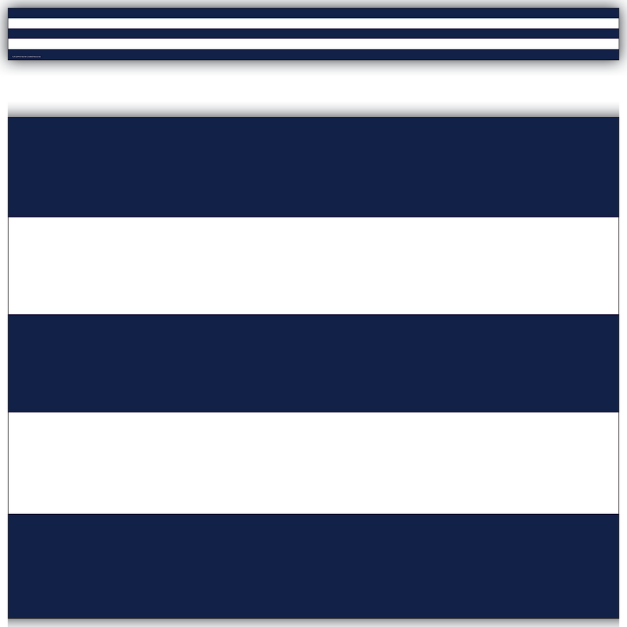 Navy Blue & White Stripes Straight Border Trim - TCR5289 | Teacher ...