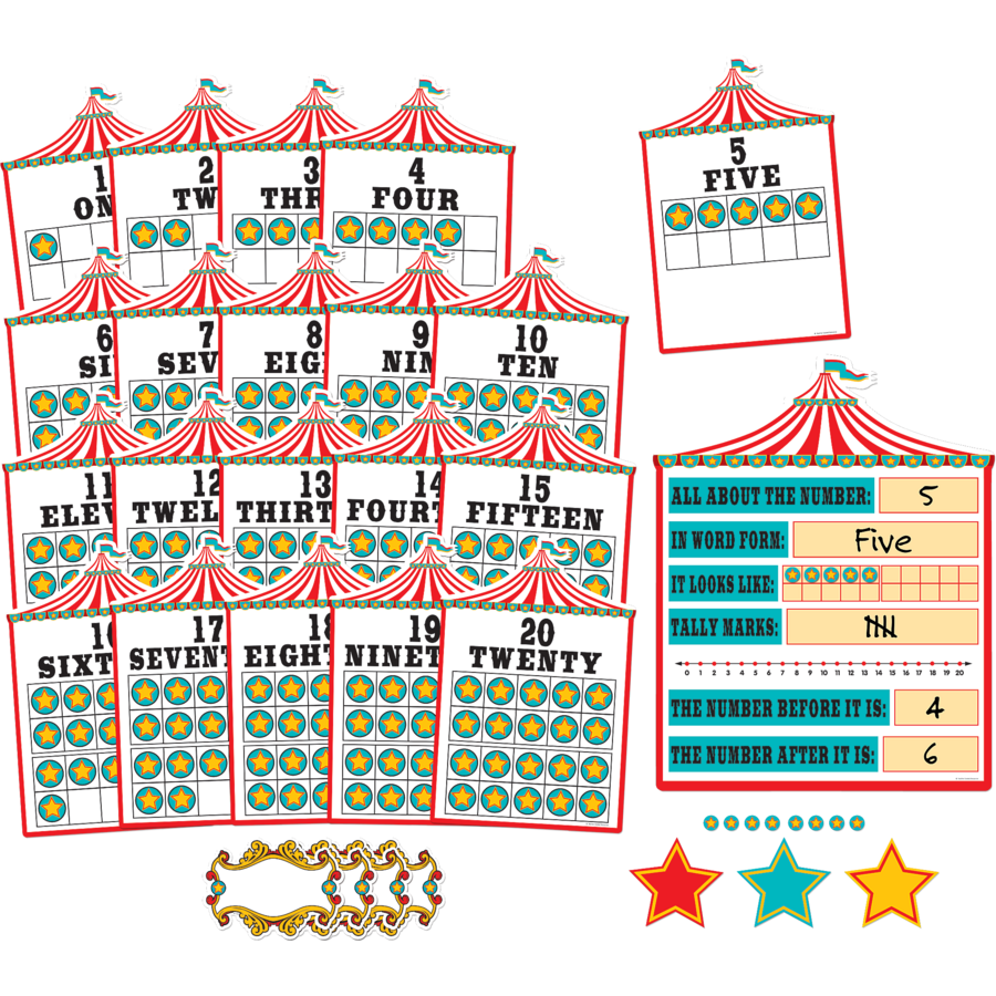 Carnival Numbers 0-20 Bulletin Board Display Set - TCR5710 | Teacher ...