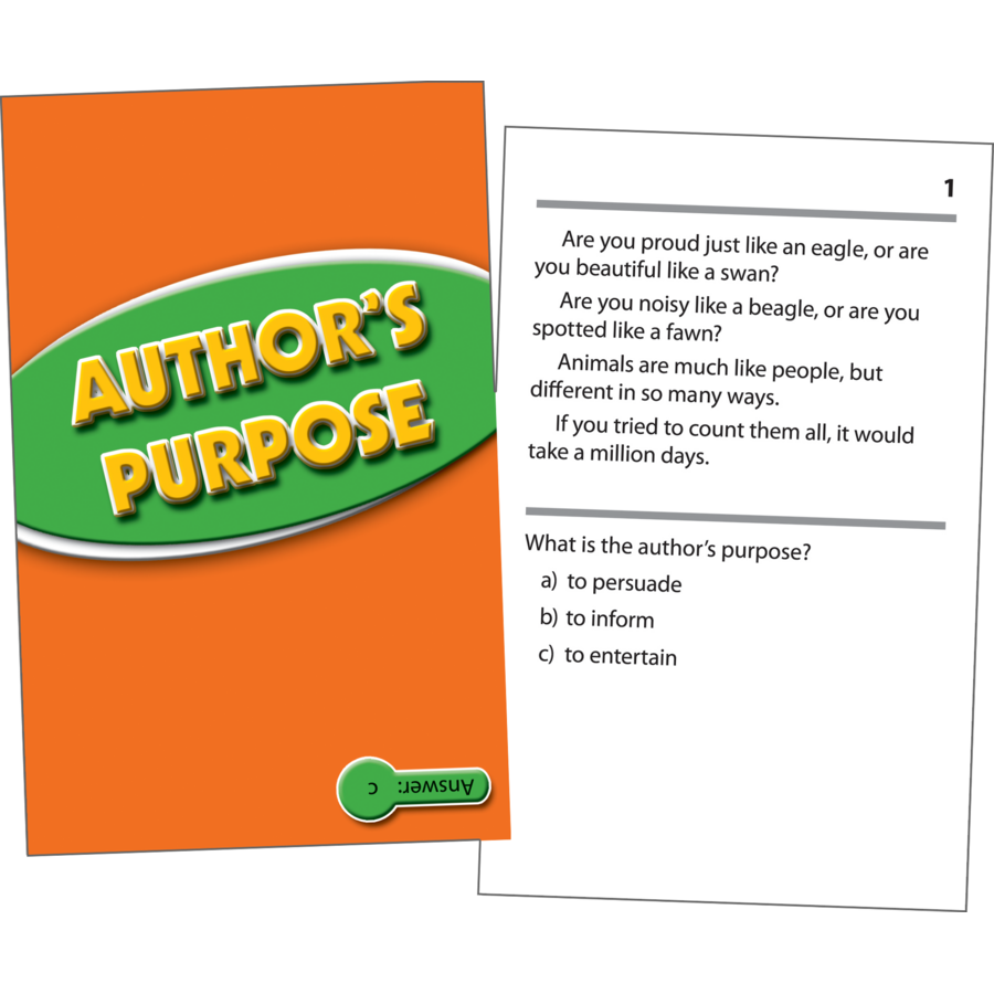Author's Purpose Practice Cards Green Level - TCR63426 | Teacher ...
