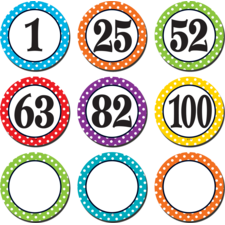 Clingy Thingies Polka Dots Numbers Accents - TCR77324 | Teacher Created ...