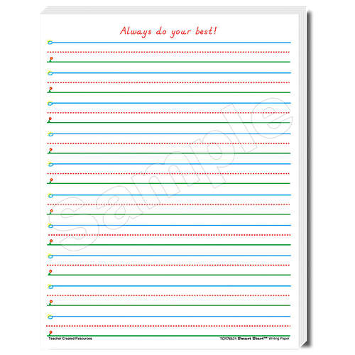 Smart Start 1-2 Writing Paper: 100 Sheets - TCR76531 | Teacher Created ...