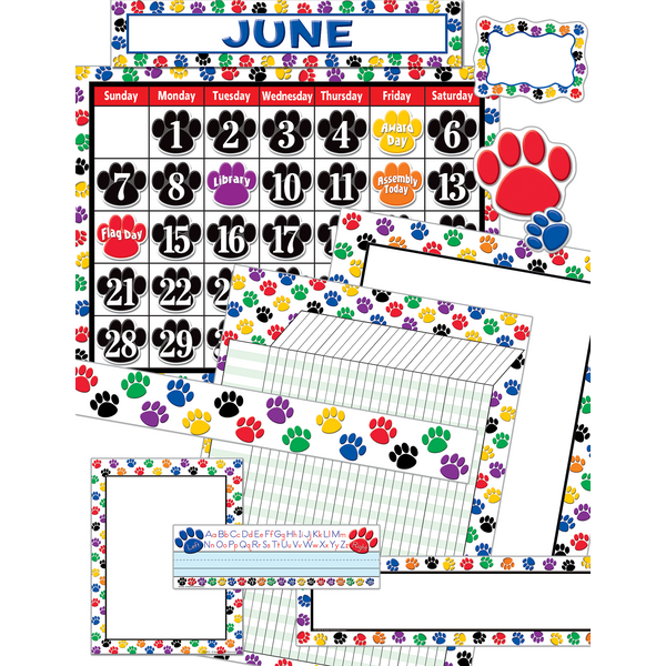 Colorful Paw Prints Set - TCR9901 | Teacher Created Resources