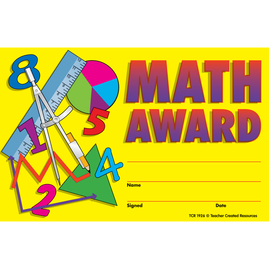 Math Awards - TCR1926 | Teacher Created Resources