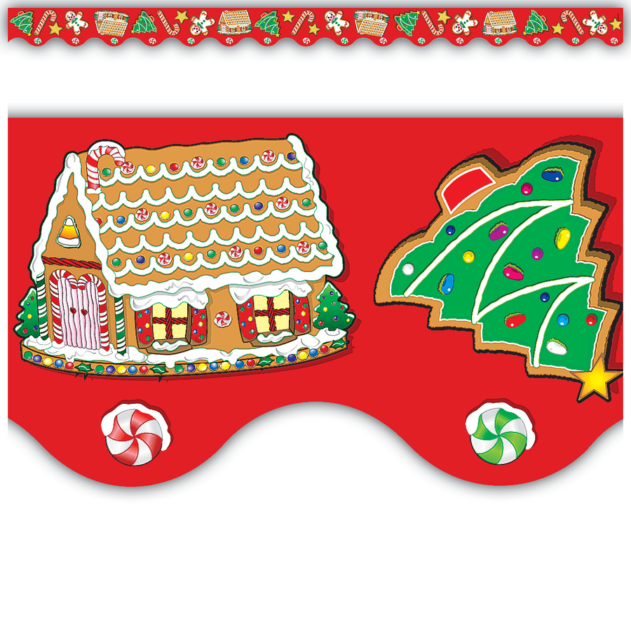 Christmas Scalloped Border Trim - TCR4157 | Teacher Created Resources