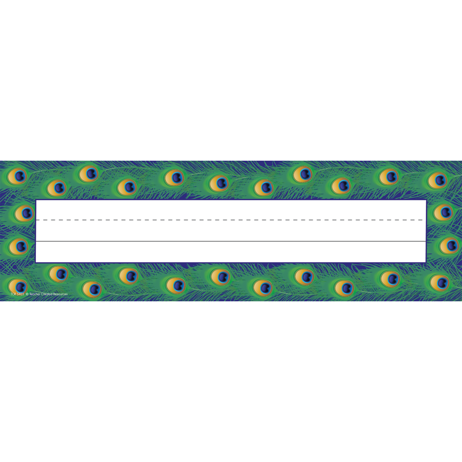 Peacock Name Plates (flat) - TCR5403 | Teacher Created Resources