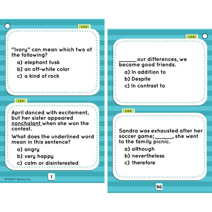 Common Core Vocabulary Task Cards Grade 5 - TCR63358 | Teacher Created ...