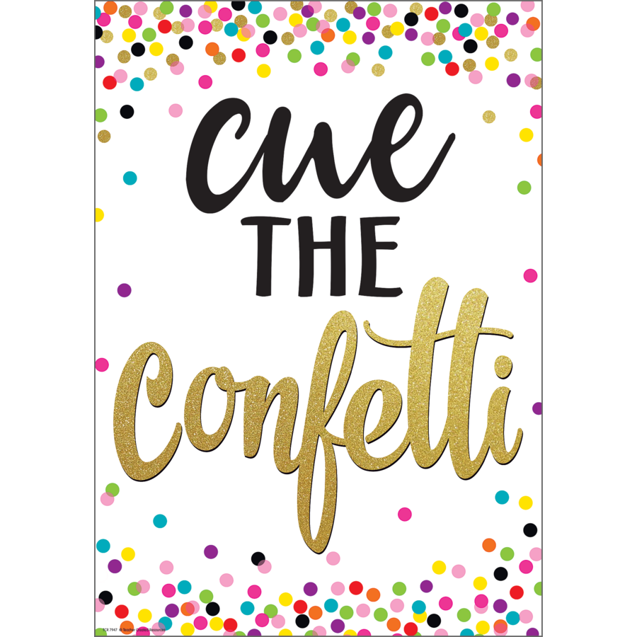 Cue the Confetti Positive Poster - TCR7947 | Teacher Created Resources Cue the Confetti Positive Poster - TCR7947 | Teacher Created Resources