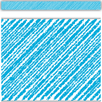 Aqua Scribble Straight Border Trim - TCR3414 | Teacher Created Resources