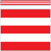 Red & White Stripes Straight Border Trim - TCR5489 | Teacher Created ...