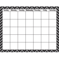 Black Chevron Calendar Chart - TCR7581 | Teacher Created Resources