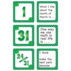 March Polka Dots Calendar Days/Story Starters - TCR5077 | Teacher ...