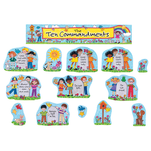 Children's Ten Commandments Bulletin Board Display Set - TCR7000 ...