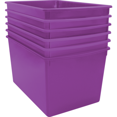 Purple Plastic Multi-Purpose Bin 6 Pack - TCR2088608 | Teacher Created ...