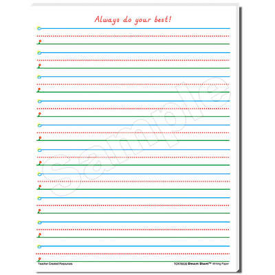 Smart Start 1-2 Writing Paper: 40 Sheet Tablet - TCR76530 | Teacher ...