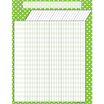 Lime Polka Dots Incentive Chart - TCR7660 | Teacher Created Resources