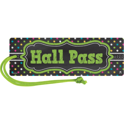 Chalkboard Brights Magnetic Hall Pass - TCR77276 | Teacher Created ...