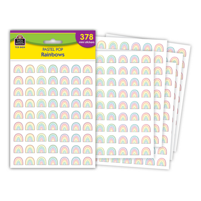 Pastel Pop Rainbows Mini Stickers - TCR8424 | Teacher Created Resources