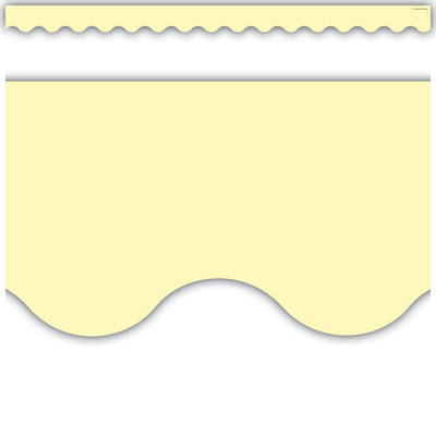 Pastel Yellow Scalloped Border Trim - TCR8429 | Teacher Created Resources