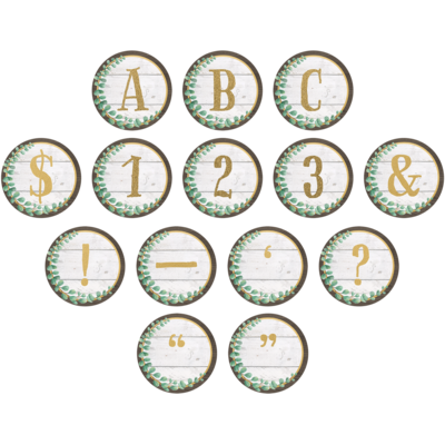 Eucalyptus Circle Letters - TCR8726 | Teacher Created Resources