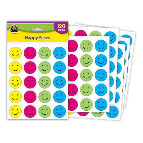 Happy Faces Stickers - TCR1274 | Teacher Created Resources