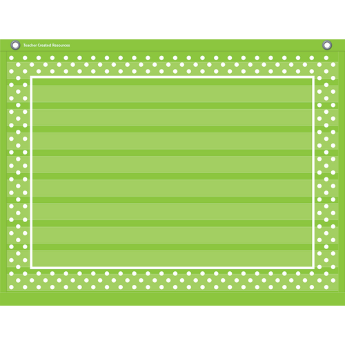 Lime Polka Dots Mini Pocket Chart - TCR20777 | Teacher Created Resources