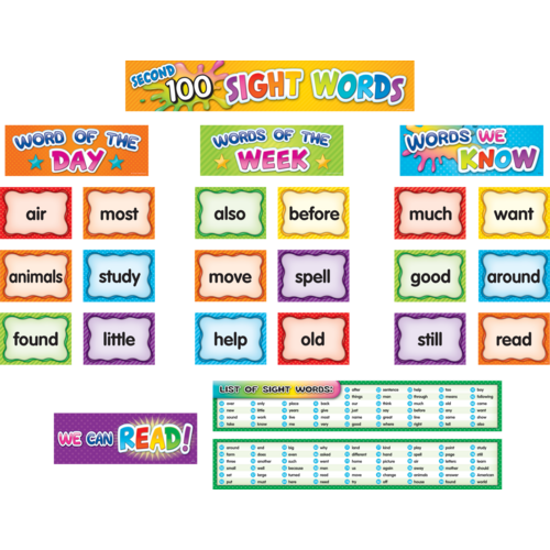 Second 100 Sight Words Pocket Chart Cards - TCR20846 | Teacher Created ...