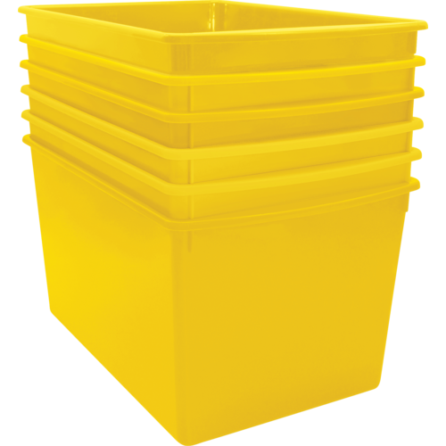 Yellow Plastic Multi-Purpose Bin 6 Pack - TCR2088613 | Teacher Created ...