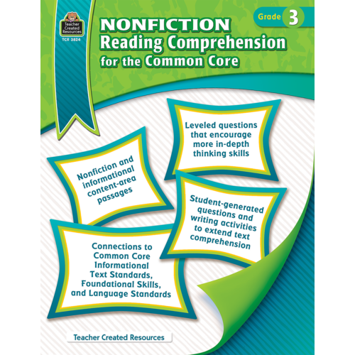 Nonfiction Reading Comprehension For The Common Core Grade 3 TCR3824 
