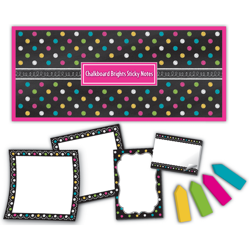 Chalkboard Brights Sticky Notes - TCR5833 | Teacher Created Resources