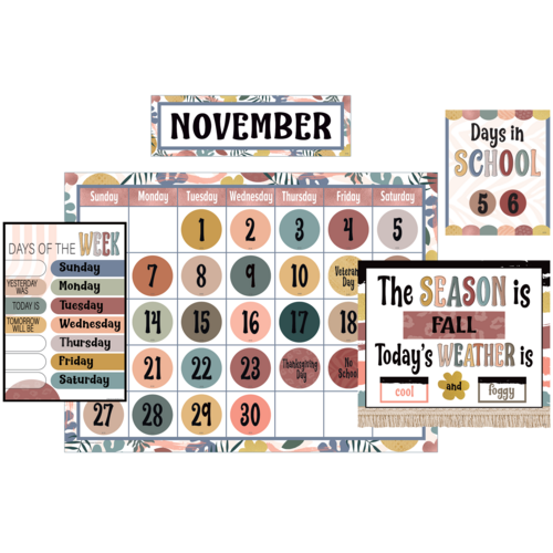 Wonderfully Wild Calendar Bulletin Board - TCR6676 | Teacher Created ...