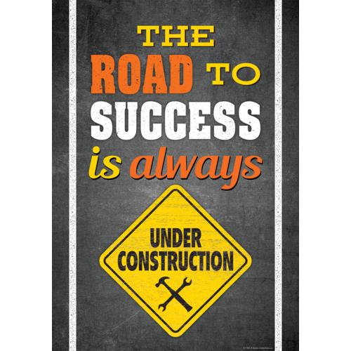 The Road To Success Is Always Under Construction Positive Poster ...
