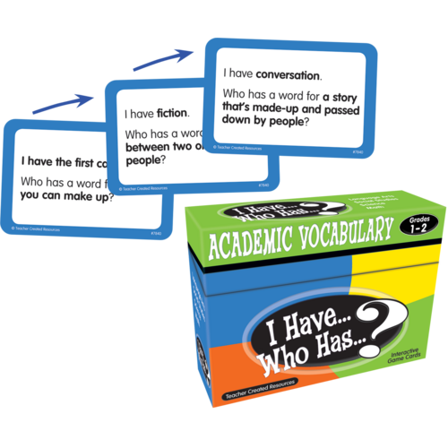 I Have, Who Has Academic Vocabulary Game Grade 1-2 - TCR7840 | Teacher ...
