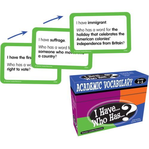 I Have, Who Has Academic Vocabulary Game Grade 4-5 - TCR7843 | Teacher ...