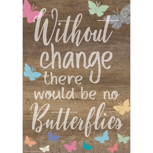 Without Change There Would Be No Butterflies Positive Poster - TCR7988 ...