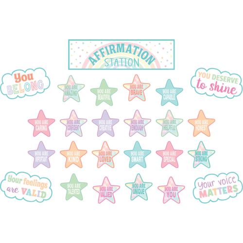 Pastel Pop Positive Affirmations Mini Bulletin Board - TCR8414 ...