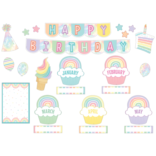Pastel Pop Happy Birthday Mini Bulletin Board Tcr8415 Teacher